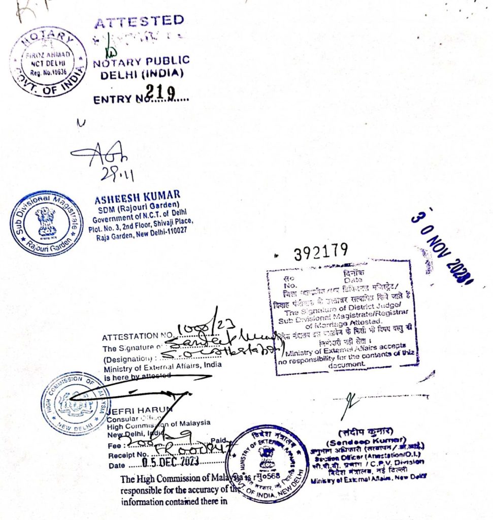 Get Malaysia Embassy Attestation | Embassy Attestation online